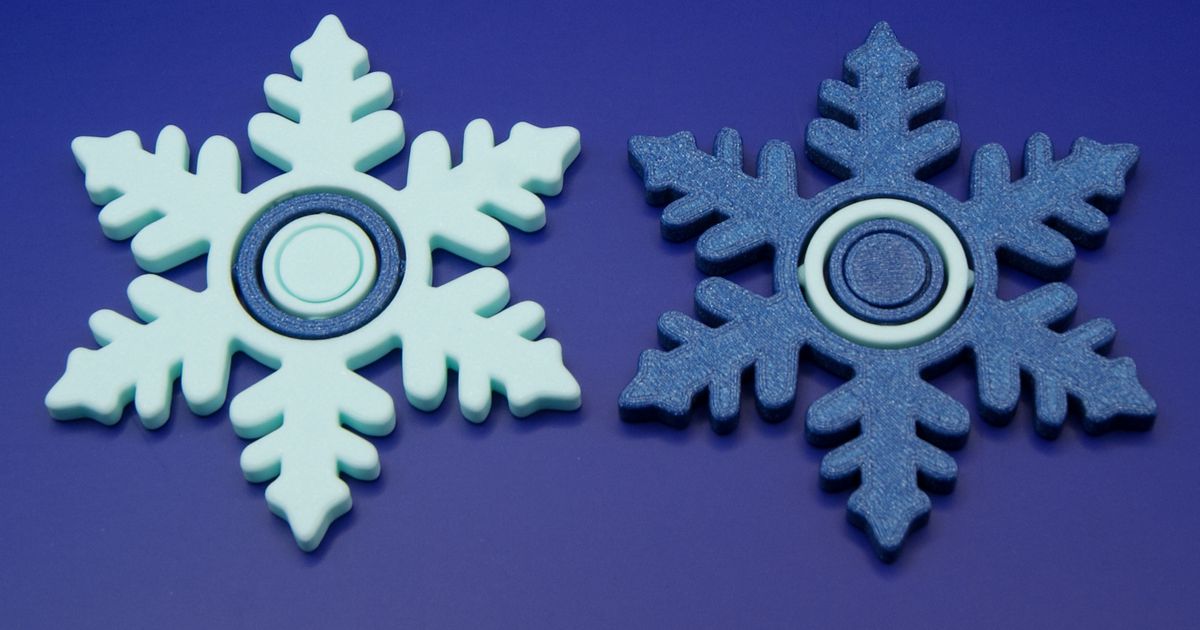 Snowflake Fidget Spinner (Basic) by Randomizy | Download free STL model ...