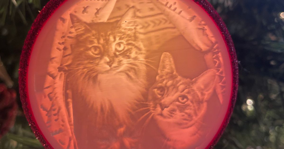 Custom Lithophane Christmas Tree Ornament by Cody Huber | Download free ...