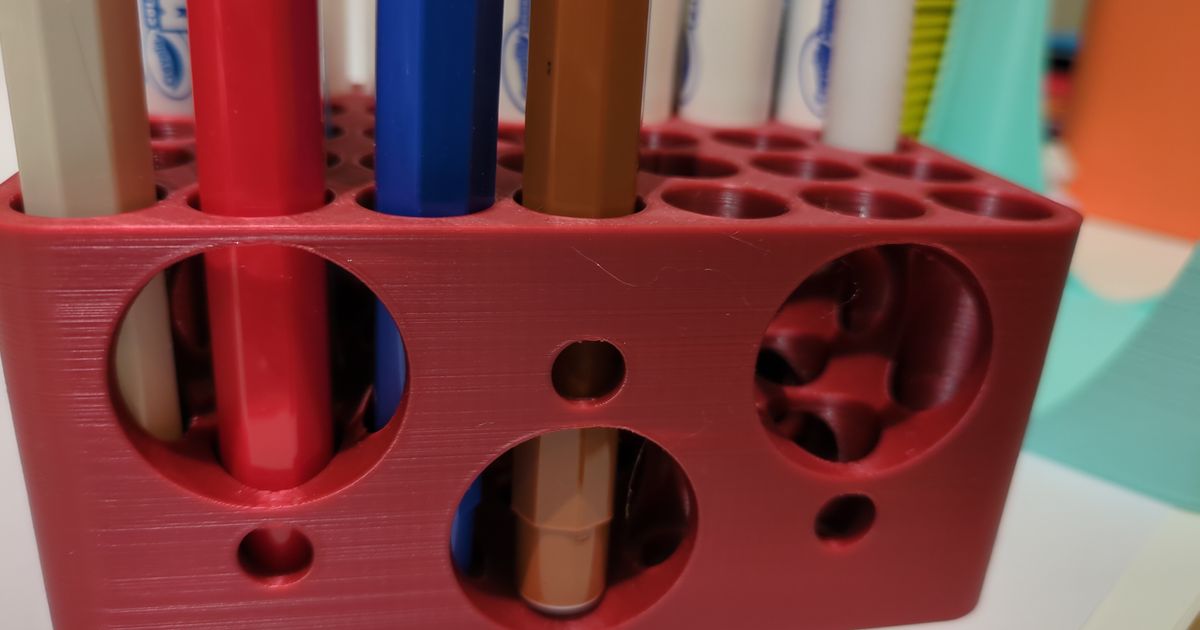 Markers holder for crayola mess free and other 16mm diameter, fits 35 ...