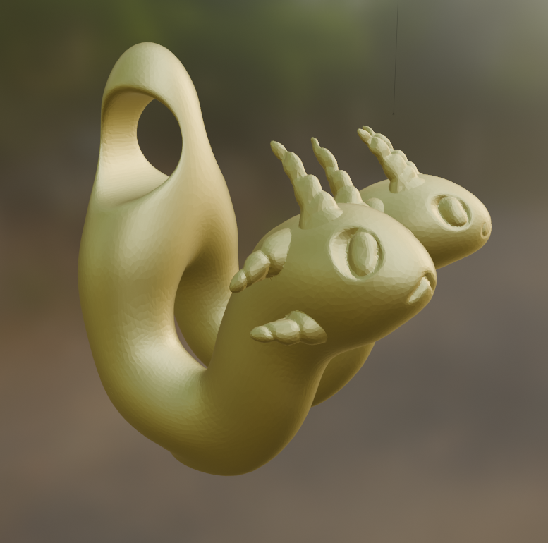 Chibi Hydra Pendant by Barbilou | Download free STL model | Printables.com