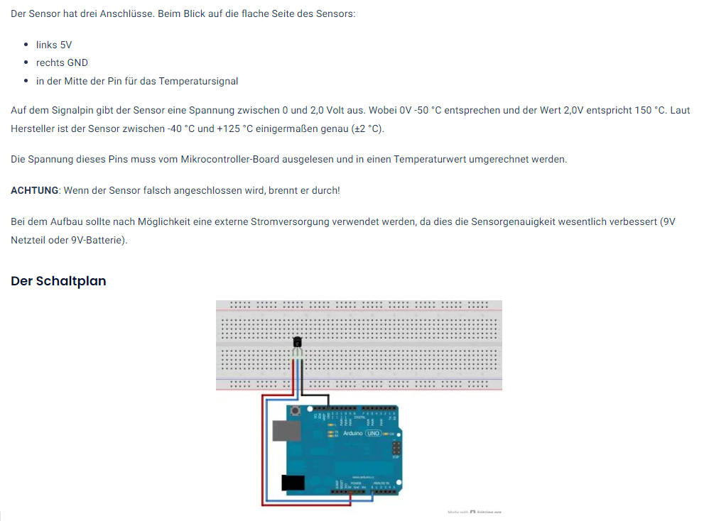 Temperaturmessstation mit LCD, DHT11 & 22, DS18B20, LM35, TMP36 ...