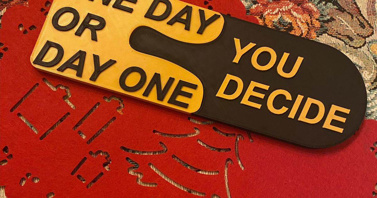 One day or day one by Dinos 3d printing | Download free STL model ...