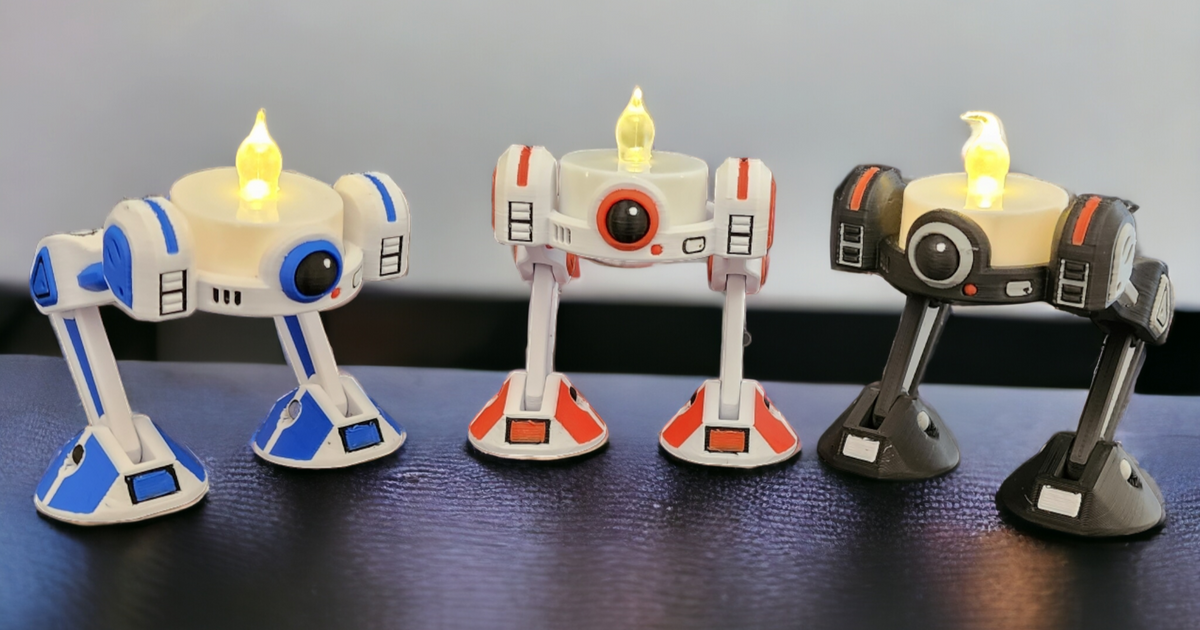 Cosmic Colors Candle Droid by jajaum3d | Printables Store