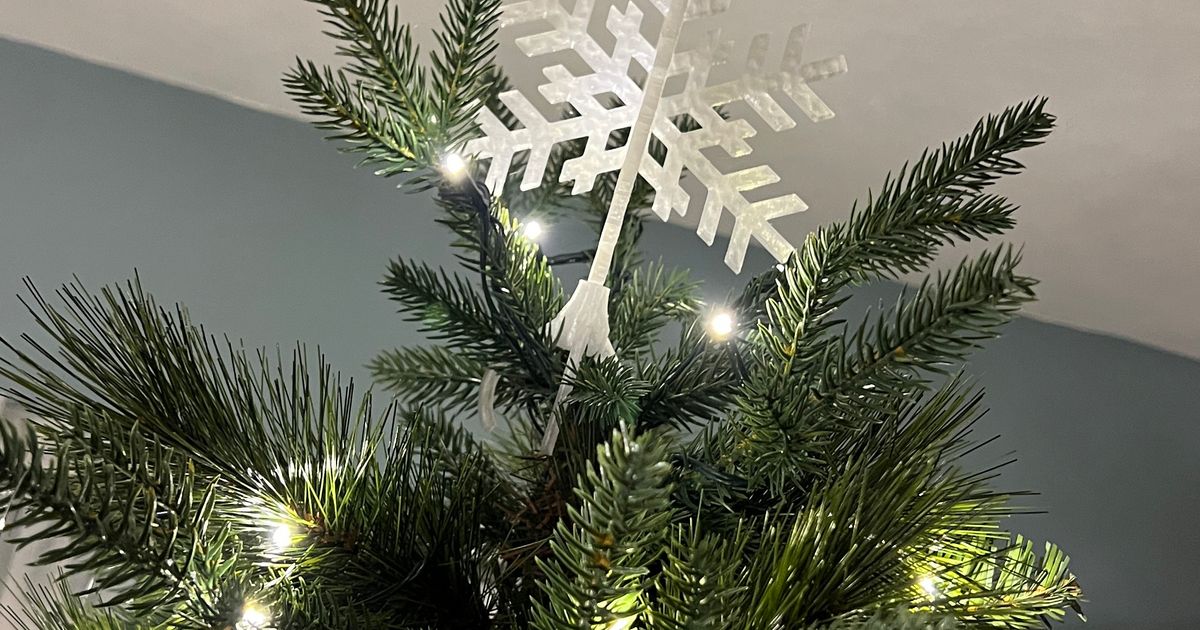 Snowflake Tree Topper by Bill Richards | Download free STL model ...