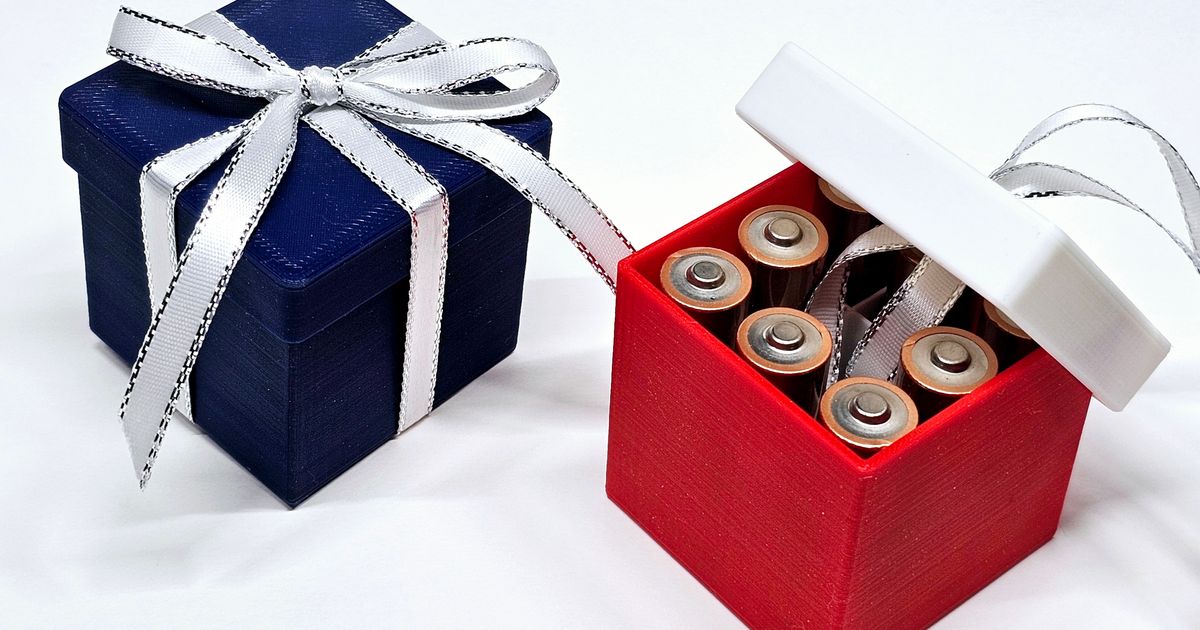 Small Gift Box w/ Insert for up to 8 AA Batteries by Karen Chau Designs ...