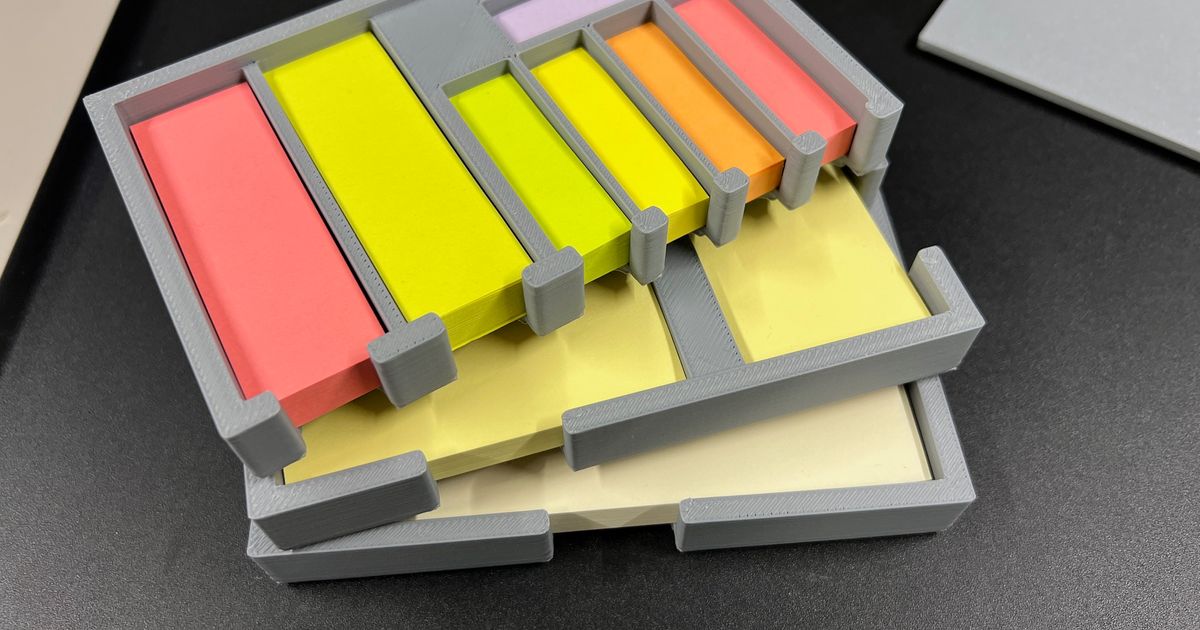Post-It Box (stackable) by theAMAZINGPauli | Download free STL model ...