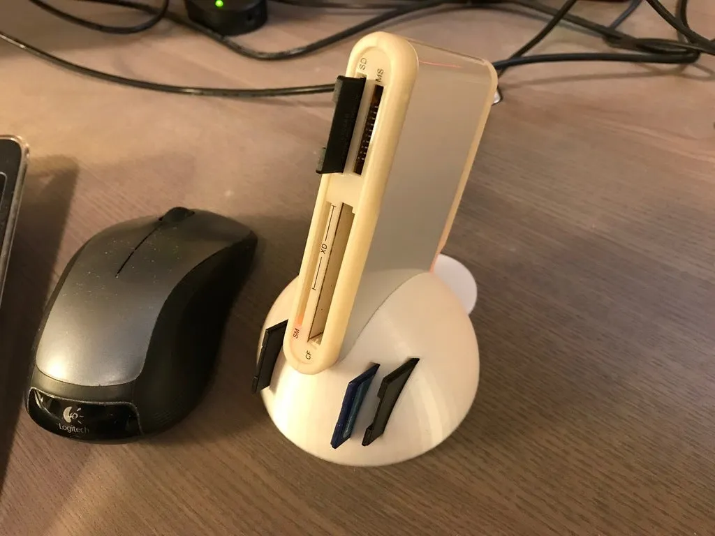 Card Reader Stand with SD Card Storage by isotope | Download free STL ...