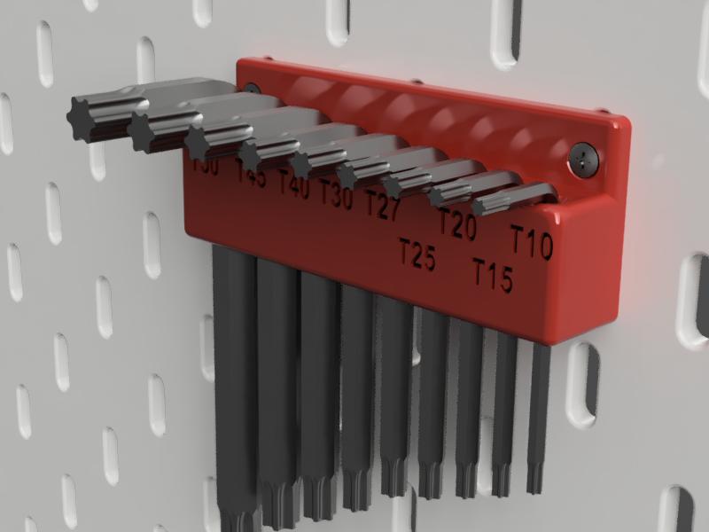Holder for Allen and Torx L-keys by ORM | Download free STL model ...