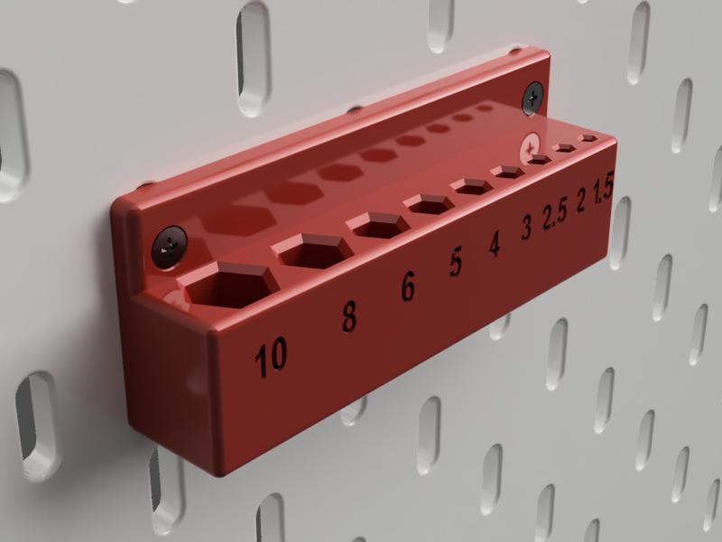 Holder for Allen and Torx L-keys by ORM | Download free STL model ...