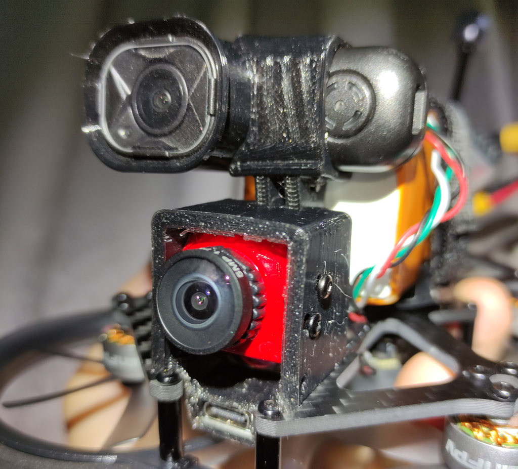 DarwinFPV Cineape25 22mm camera mount with GoPro mount and USB by Hans ...