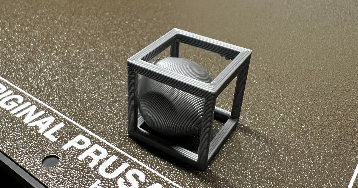 Sphere in a Cube Impossible Shape by niklasm | Download free STL model ...