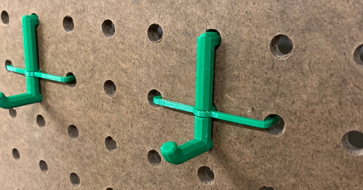 Pegboard Peg and Retainer by galactic | Download free STL model ...