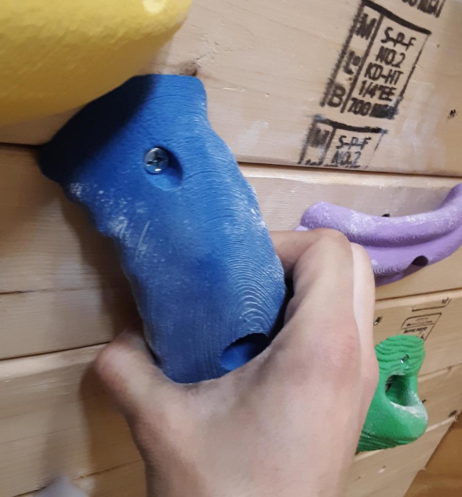 Blue Forged Jug Pinch Climbing Hold by BMO_FUSE | Download free STL ...