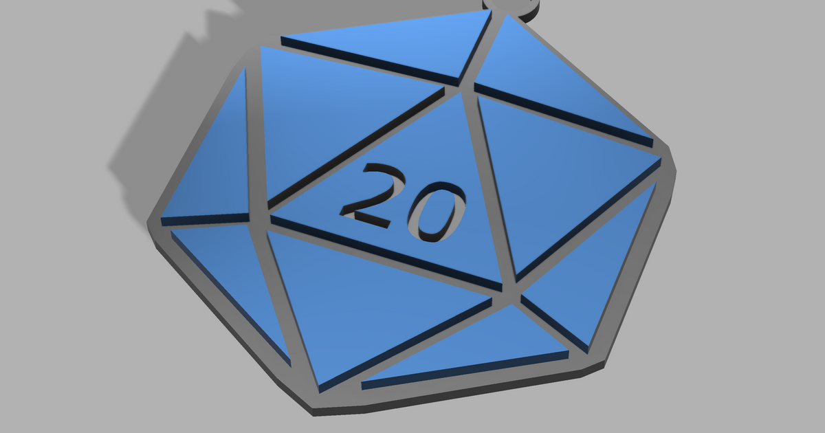 Flat D20 Ornament by Ehren Brahms | Download free STL model ...