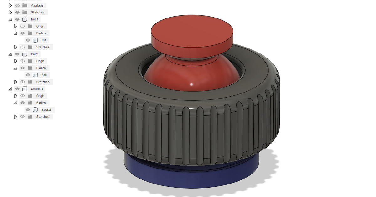 Ball Joint (with parametric Fusion 360 source) by Steve Hodge ...