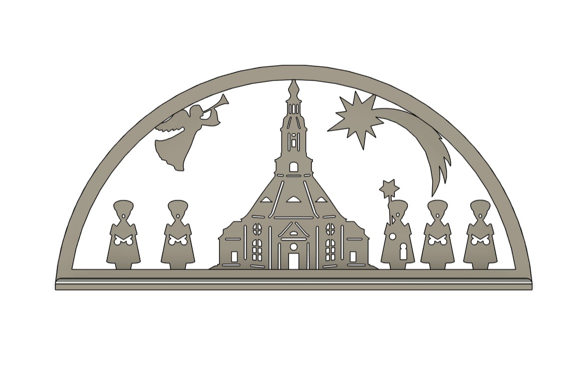Schwibbogen mit Seiffener Kirche / Candle arch with Seiffen church by ...