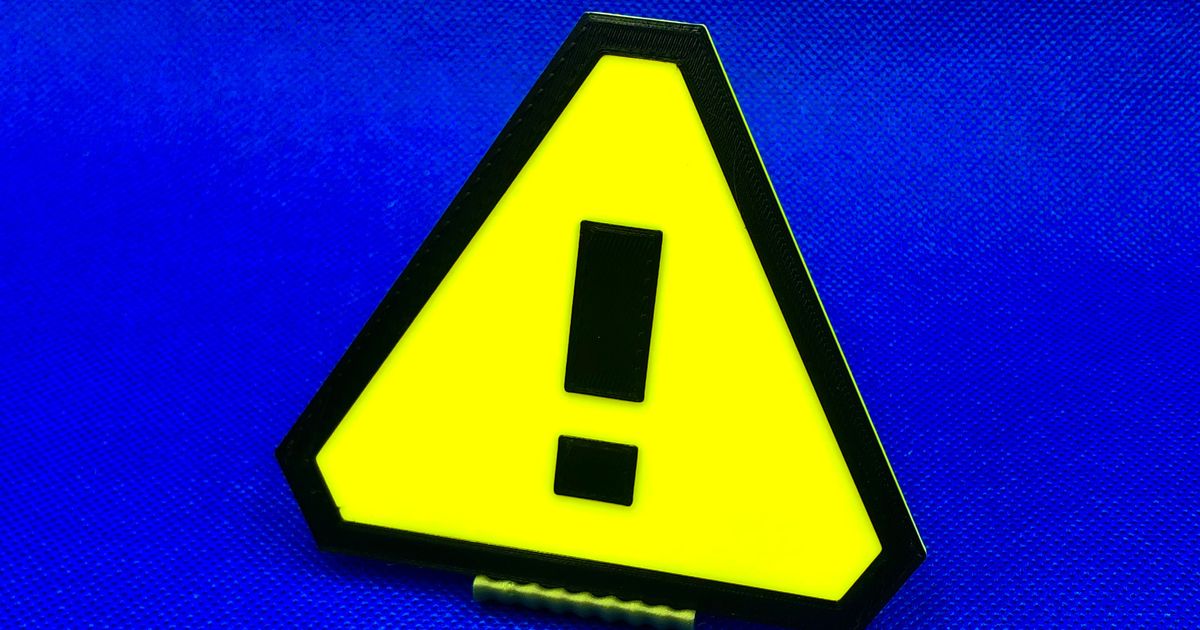 Warning Sign - Caution by kosteklvp | Download free STL model ...
