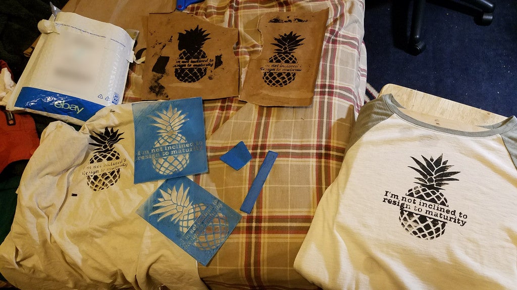 Screen Print Stencil: Psych Pineapple Design by Hobbesdcc | Download ...