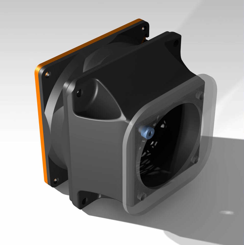92mm Fan to 60mm Adapter for 3d upfitters enclosure von Adjuro ...