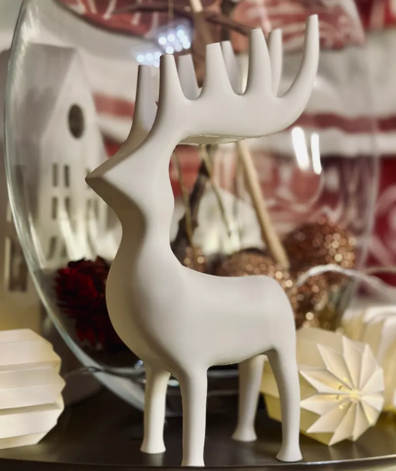 Stylized Reindeer / Elk by Philipp Sommer | Download free STL model ...