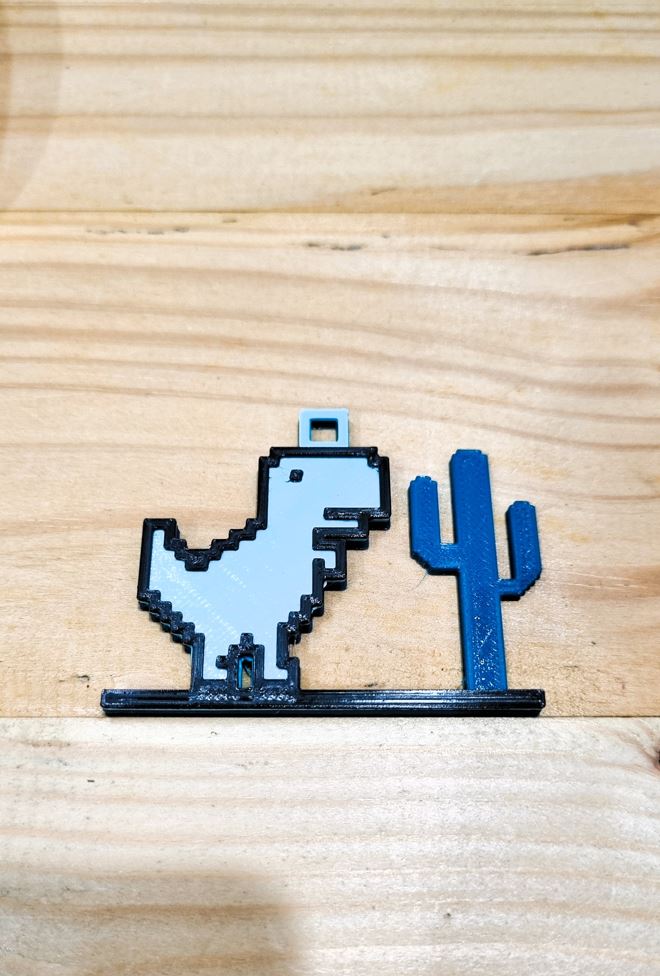 Chrome Dino Pendant [Collections] by SimplyHong | Download free STL ...