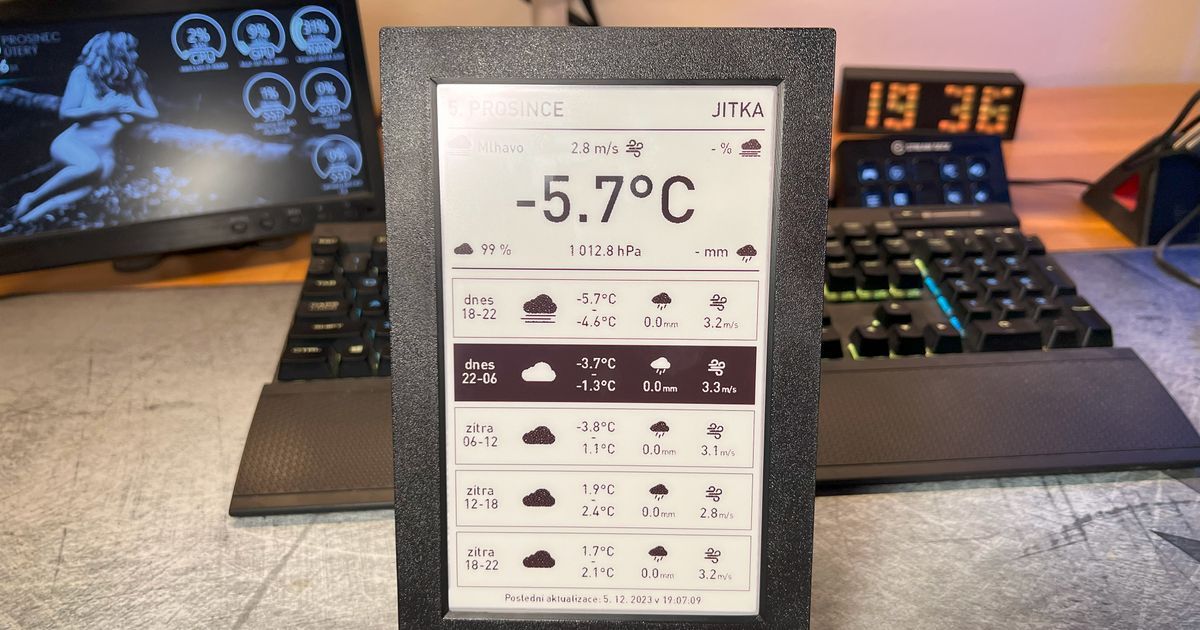 7.5" ePaper frame with angled base by Faasteer | Download free STL ...