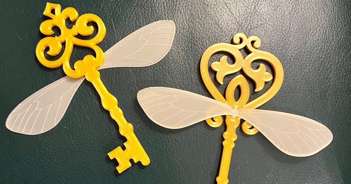 Winged key Christmas ornaments by Richard | Download free STL model ...