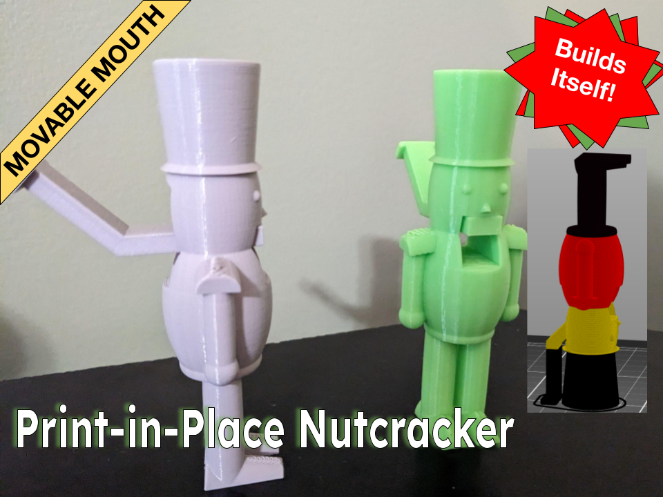 Print-in-Place Nutcracker Ornament with Movable Mouth von Dave Carley ...