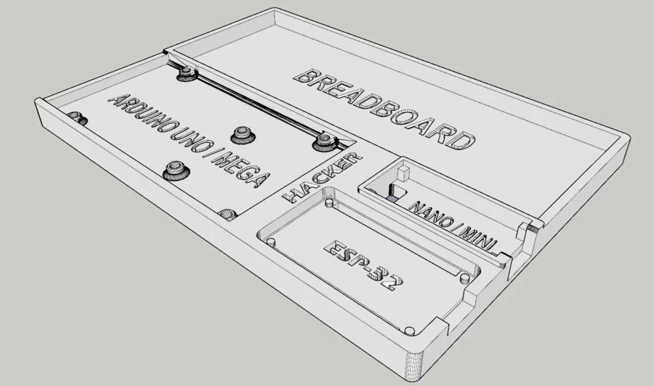 DIY holder (ESP32,ARDUINO UNO,MEGA,NANO,MINI,BREADBOARD) by hackerbijay ...