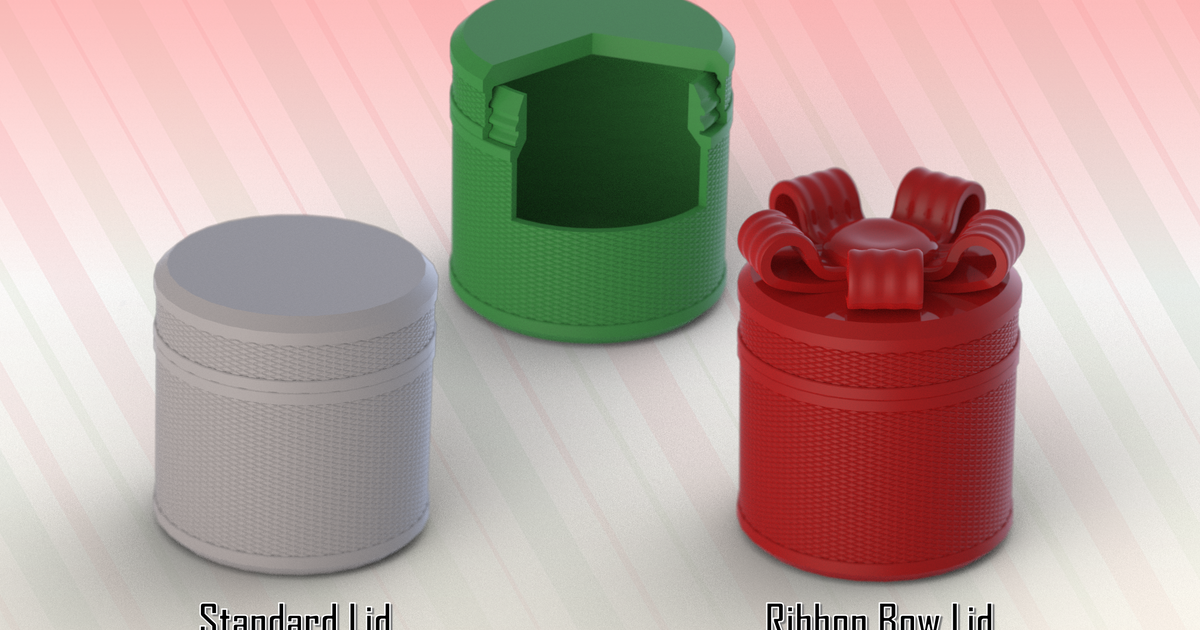 Gift Box: Cylindrical Design with Threaded Lid and Decorative Options ...