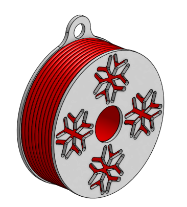 Filament Spool Christmas Ornament by Sandcrab | Download free STL model ...