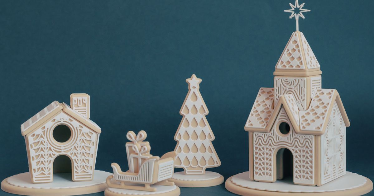 Gingerbread village by 9percent | Download free STL model | Printables.com