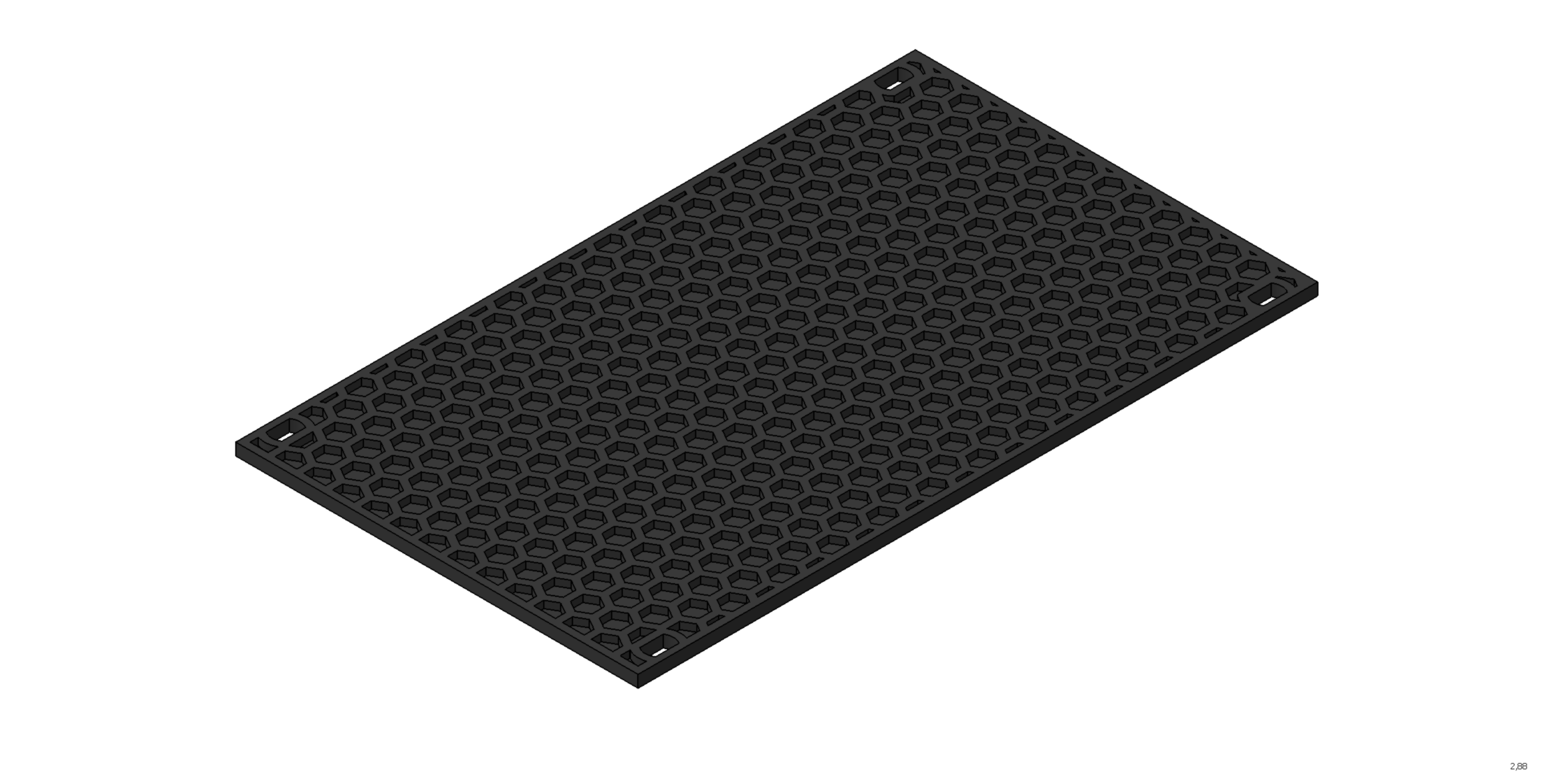 RackRPi Face Plate 2U 28F by macsddau | Download free STL model ...