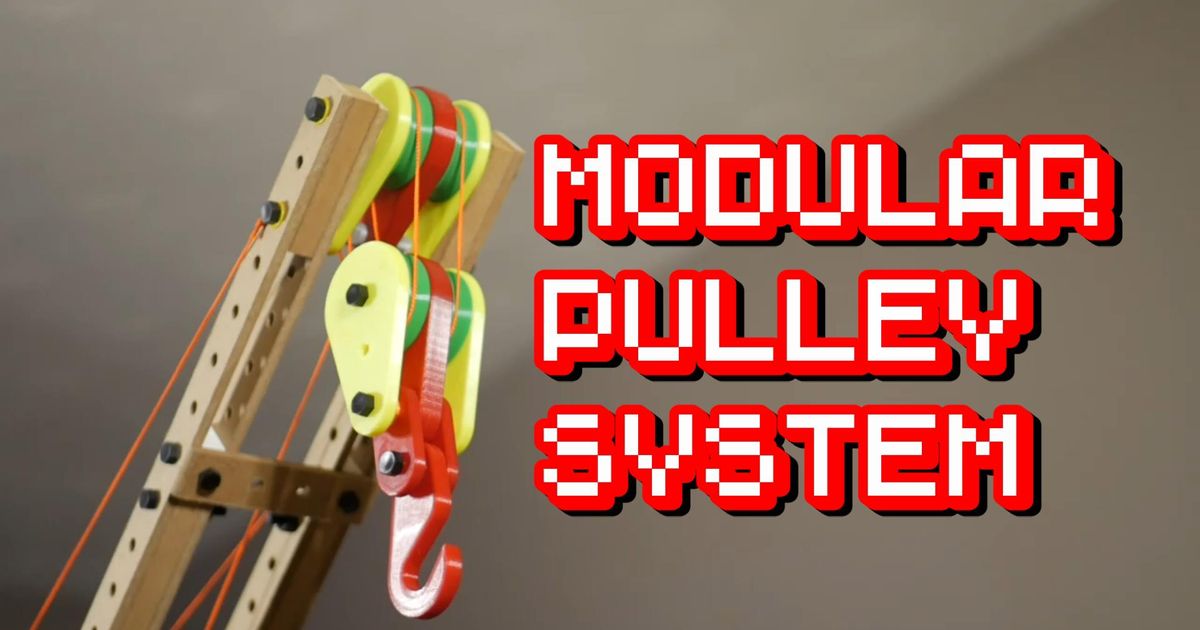 Modular Pulleys (Building Blocks) by TheOddUncle | Download free STL ...