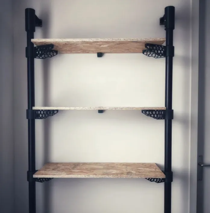 Hexagon wall cabinet shelving unit by 2be3dprinted | Download free STL ...