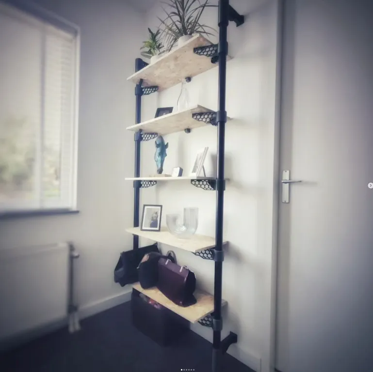 Hexagon wall cabinet shelving unit by 2be3dprinted | Download free STL ...