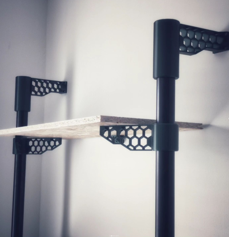 Hexagon wall cabinet shelving unit by 2be3dprinted | Download free STL ...