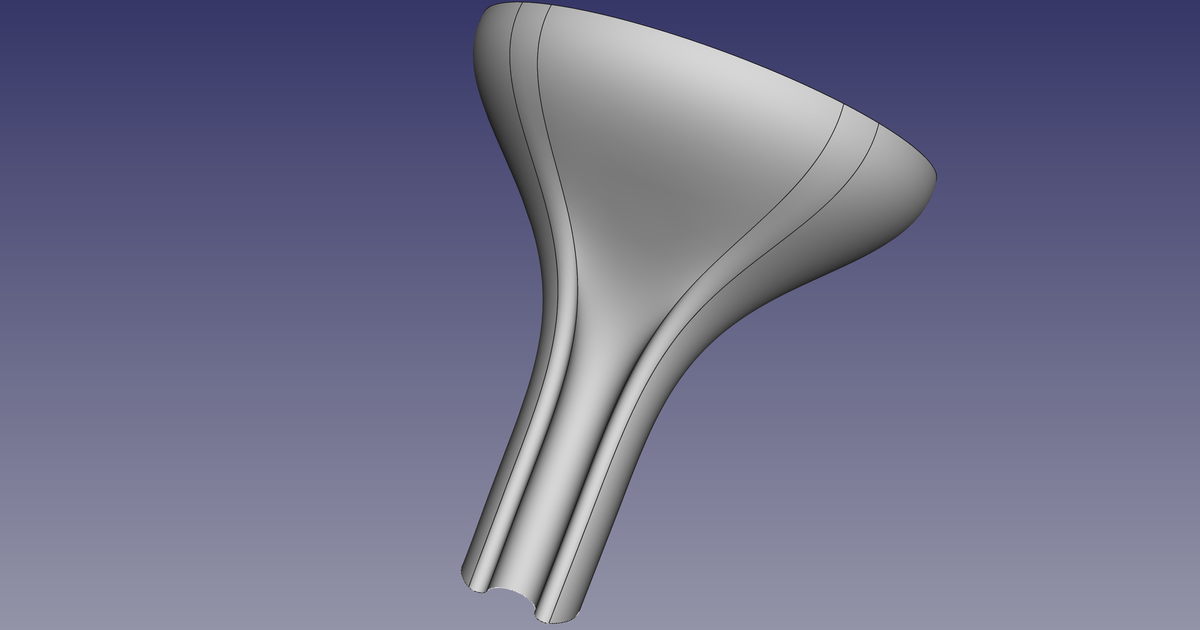 Funnel 100mm with vent by Tom | Download free STL model | Printables.com