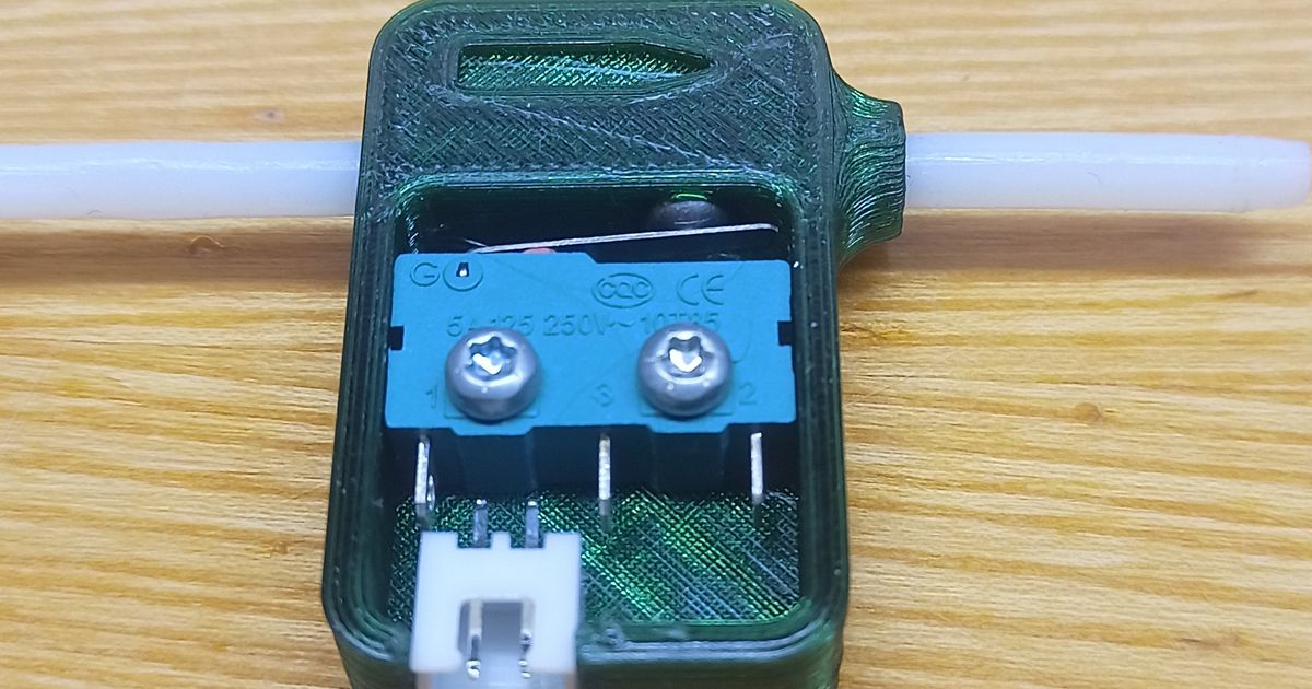 Simple filament runout sensor pure microswitch by orgoj3d | Download ...