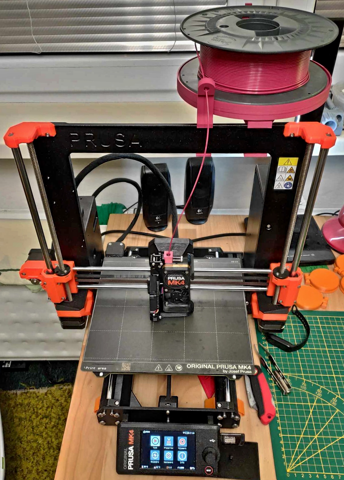 Prusa MK4 horizontal spool holder by Gyrxiur | Download free STL model ...