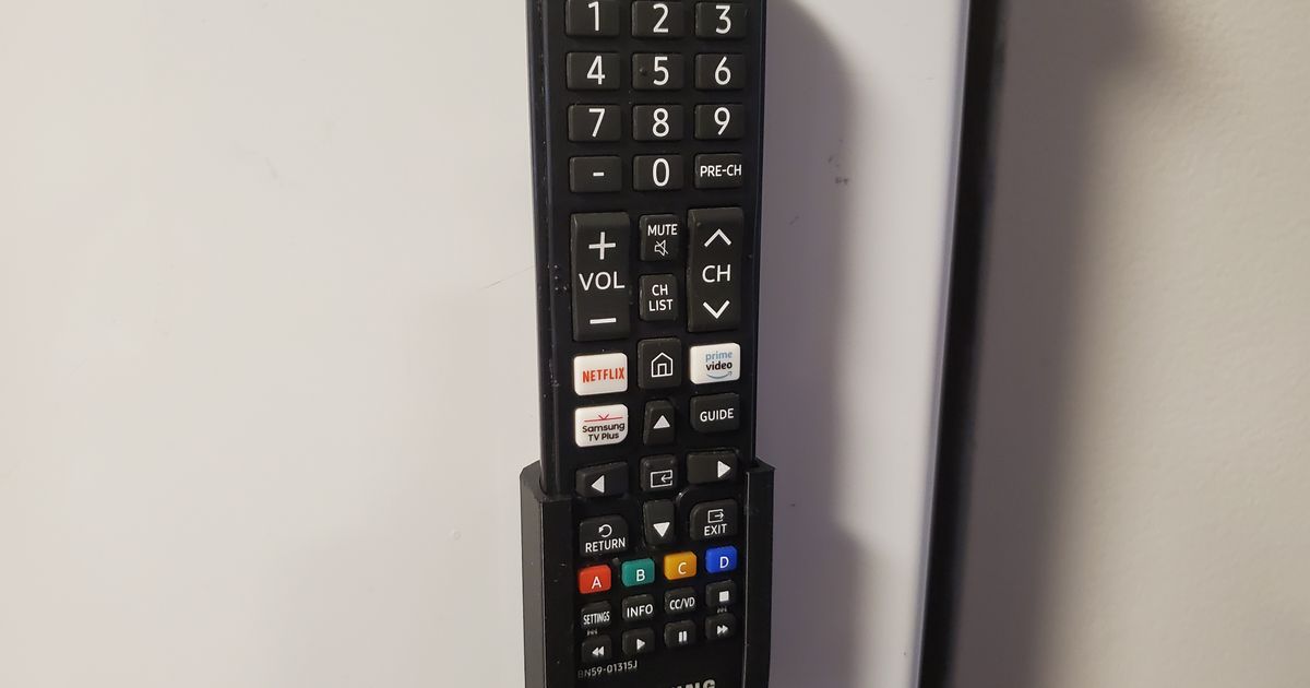 Magnetic Mounted Samsung TV Remote Holder 60x10x3 mm Magnets by mc ...