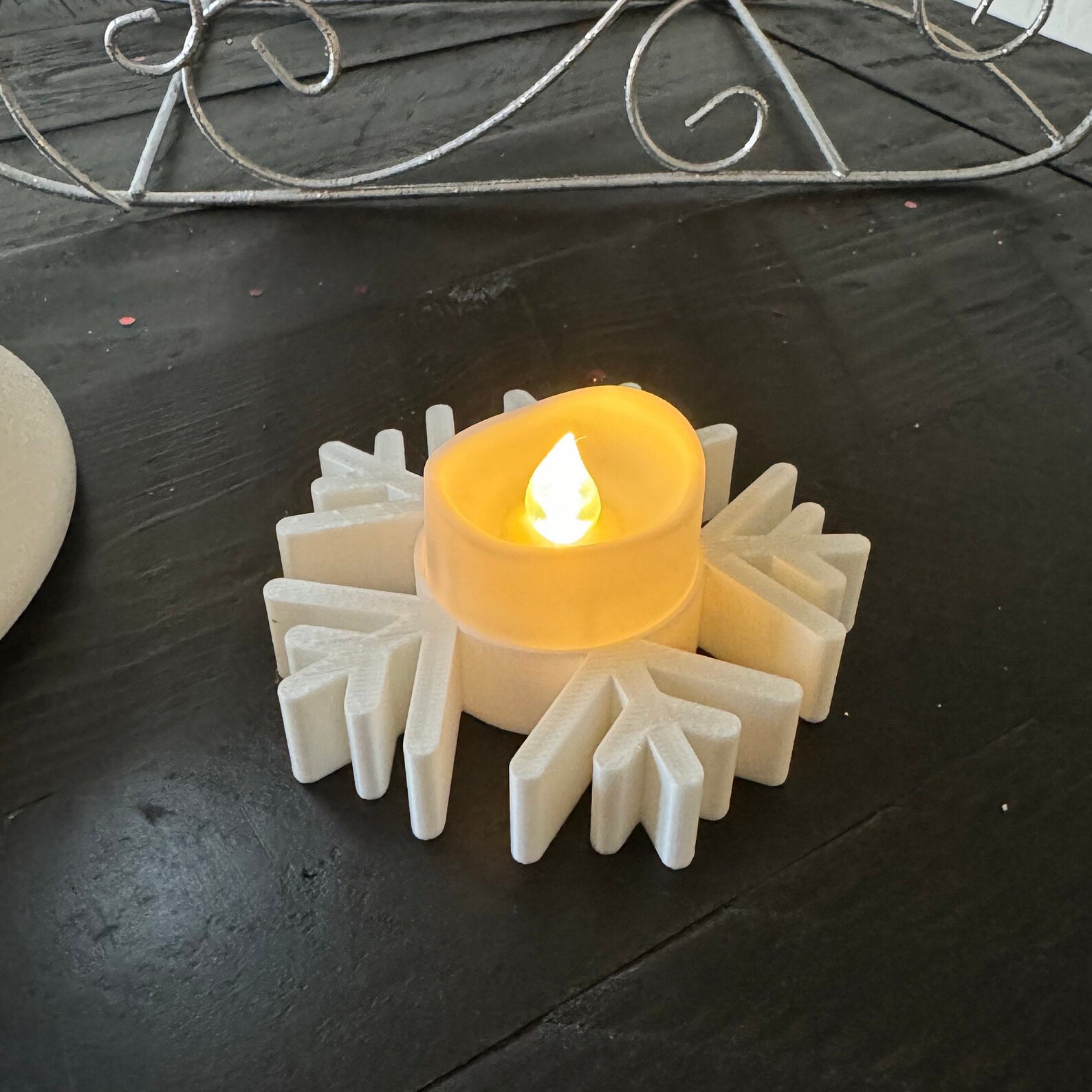 Tea Light Snowflake Holder Christmas by 4D Maker Lab | Download free ...