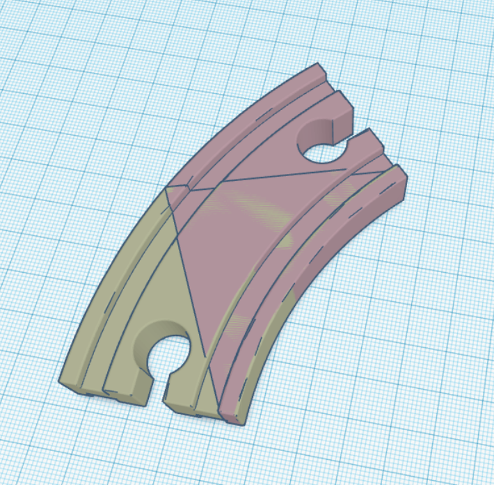 E1 Wooden Train Curve with two female connectors by b--rian | Download ...