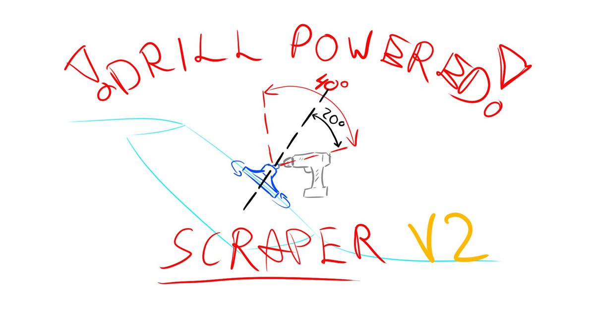 Drill Powered Scraper Machine V2 with CV Joint by Drak | Download free ...