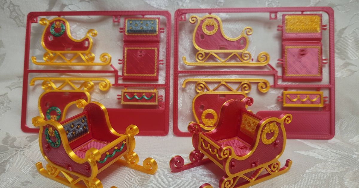 Christmas Sleigh Kit Card by GenericLifeform | Download free STL model ...