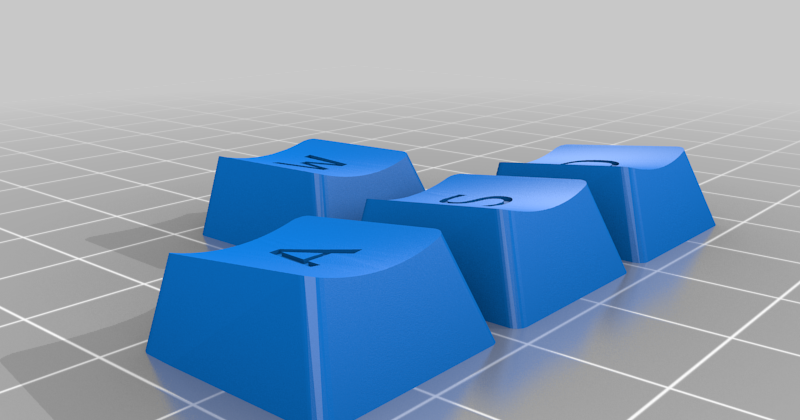 WASD Cherry MX keycaps von CKG35 | Kostenloses STL-Modell herunterladen ...