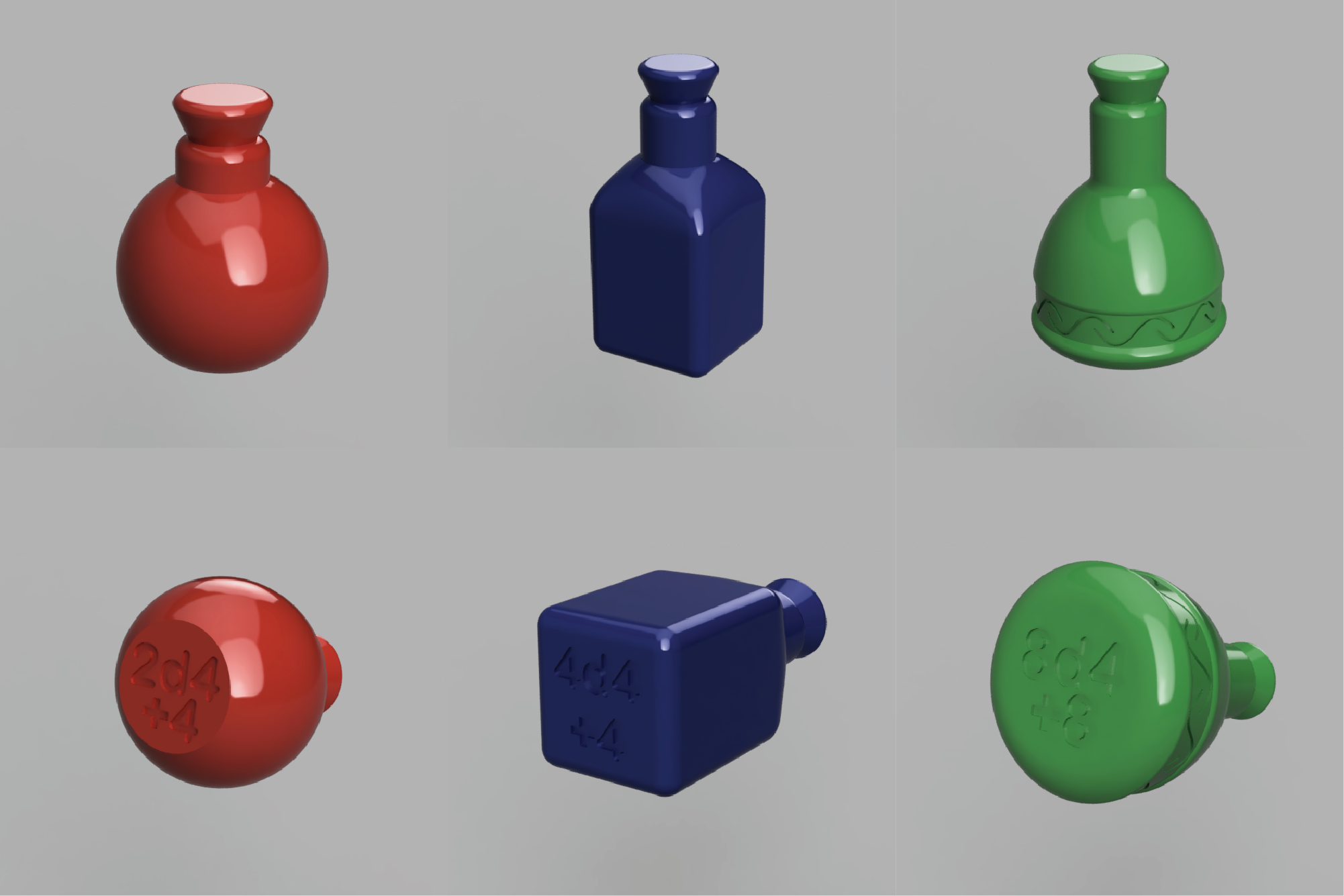 Potion Tokens for Dungeons and Dragons by Conr8r | Download free STL ...