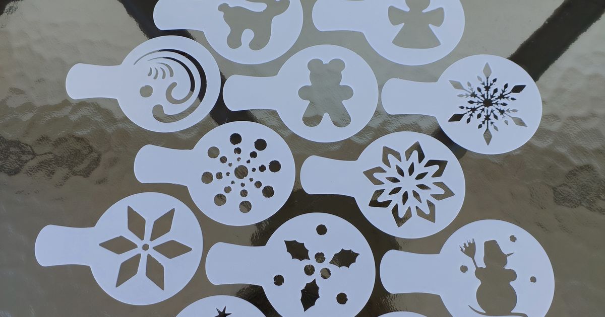 Coffee and Hot Drink Stencils por Clod Stomper Productions | Descargar ...