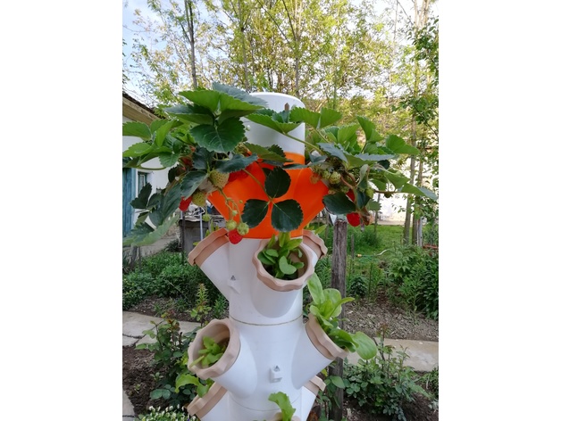 Modular Hydroponic Tower Garden by chrisebryan | Download free STL ...