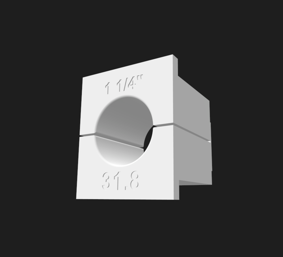 FRAMEBUILDING TUBE BLOCK - 1 1/4” INCH 31.8 MM by plasterek3d ...